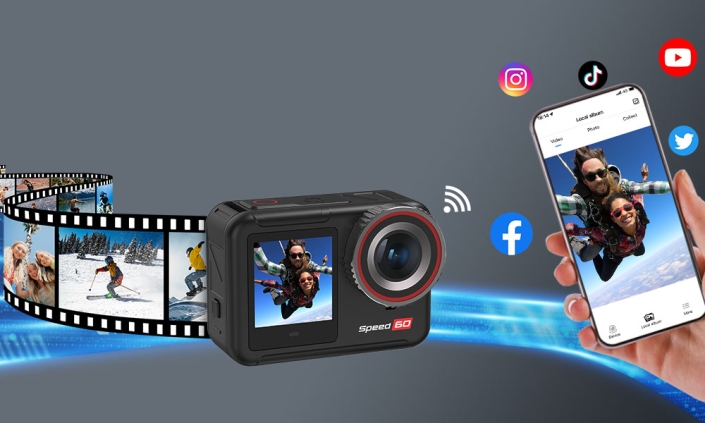 Speed60 12M Body Waterproof 4K Action Camera - Hiicam