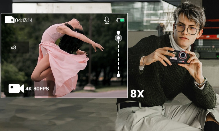 Speed60 12M Body Waterproof 4K Action Camera - Hiicam