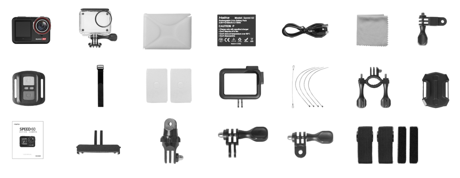 Speed60 12M Body Waterproof 4K Action Camera - Hiicam